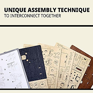 WOODSUM Fully Functional Wooden 3D Puzzle for Adult Pinhole Camera S