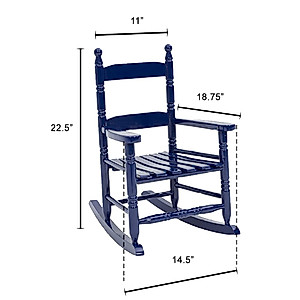Woodlawn&Home, 881581, Classic Child's Porch Rocker, Navy Blue