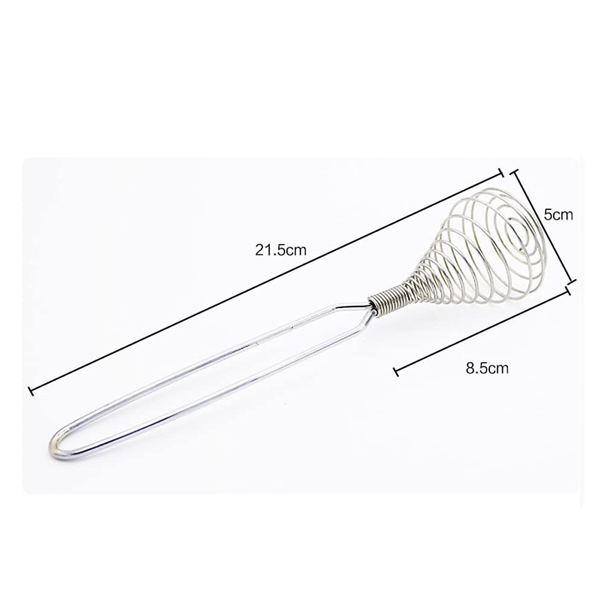 Coil Whisk Eggs, 8 Inch Egg Beater, Stainless Steel Wire Whisk, Egg Whisker with Rotating Spring, Flexible Egg Beater, Hand Eggbeater for Cooking Whipping Mixing Blender Kitchen Cream Egg
