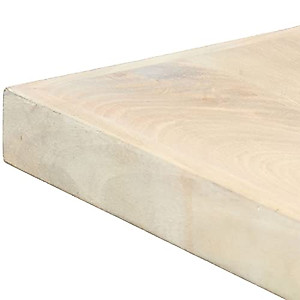 YPWRENH Cocktail Table Snack Table Dining Table 55.1"x27.6"x29.5" Solid Bleached Mango Wood for Dining Room, Kitchen or Living Room
