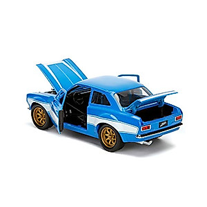 Jada Toys 1:24 Fast & Furious - Brian's Ford Escort RS2000 Mk1, Blue With White Stripes