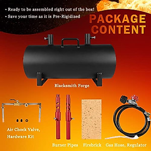 Camoo Double Burner Gas Propane Forge Furnace Blacksmithing Knife Tool Making Farriers Portable Dual Large Capacity, Oval, Deluxe Kit Jewelry Knife
