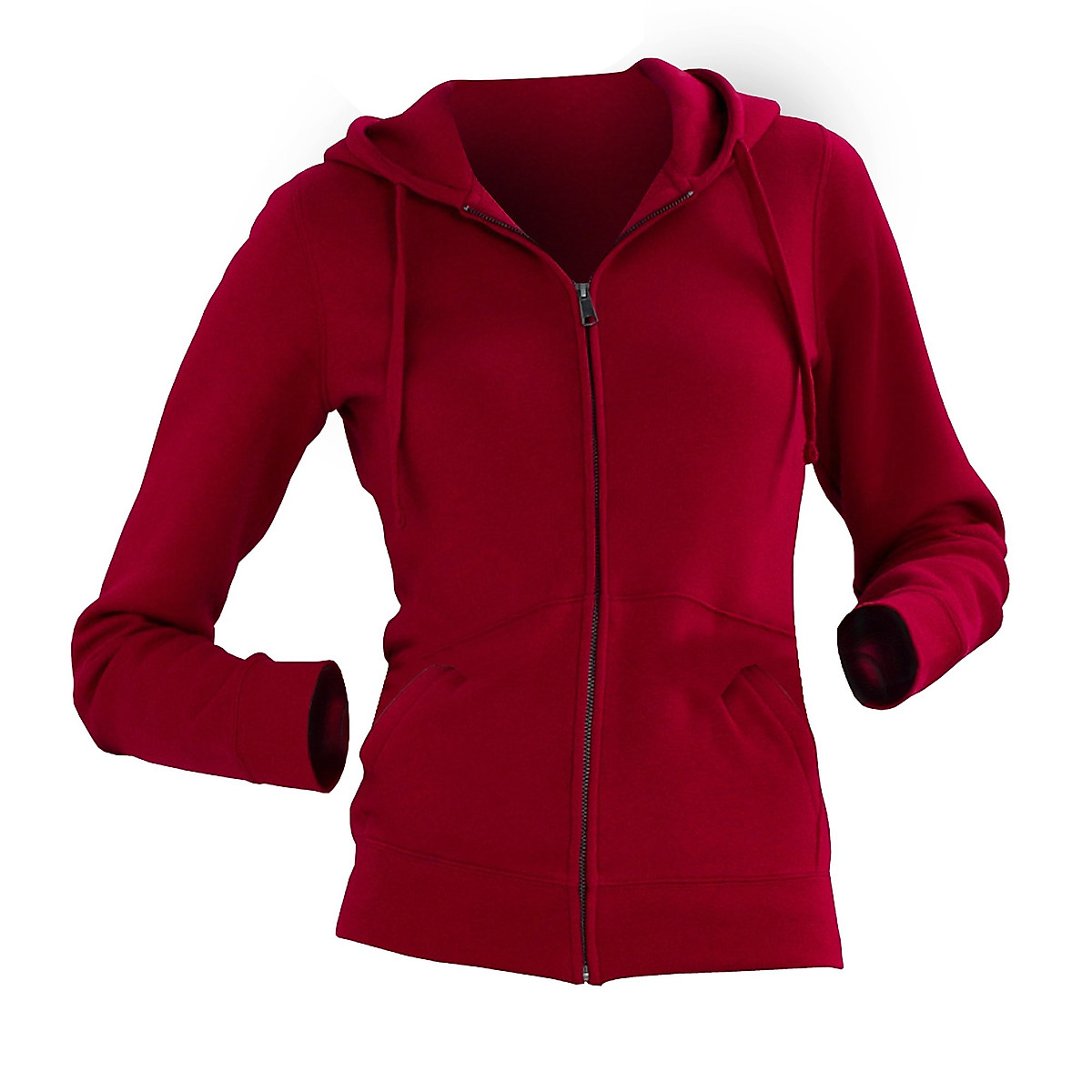 Russell Ladies Premium Authentic Zipped Hoodie (3-Layer Fabric) (M) (Classic Red)
