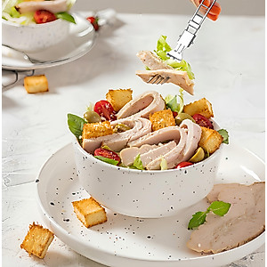 2 Pcs Watermelon Cutter Slicer Tool 2-In-1 Stainless Steel Fruit Cutter Summer Dual Head Foldable Portable Fruit Cutting Fork for Home Party Camping Kitchen Gadget (2)