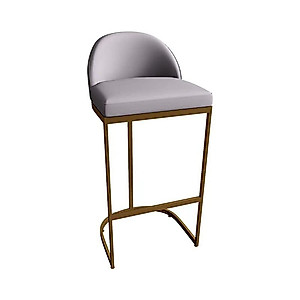 LITFAD Modern Bar Table Set Slate Counter Table with High Stools Home Dining Table with 2 Counter Stools Luxury Kitchen Table Chair - 3 Pieces: White-Gold Table, 2 Stools