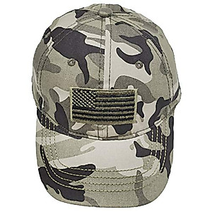 MANMESH HATT American Flag Embroidered Hat, Adjustable Washed Distressed Camo Baseball Cap for Men Women (American Flag Camouflage Green, one Size)