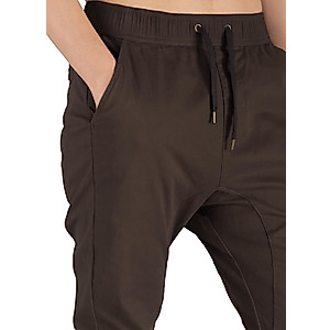 ITALYMORN Jogger Pants for Men Breathable Casual Pants (Dark Brown, XX-Large)