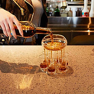 1-6 shot glass dispenser and holder