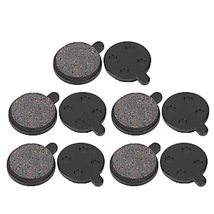 Ezweiji 5 Pairs Bike Disc Brake Pads, Semi Metal bike Brake Pads for Mountain Bicycles and Electric Scooters Replacement Kit Cycling Accessory