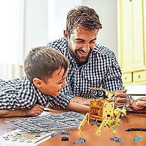 EPPO STEM Solar Robot Kit Toys 12-in-1, Educational Building Science Experiment Set Gifts for Kids Boys Girls,Gifts for Kids 8 9 10 11 12 13 Years Old (Yellow)