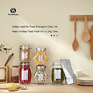 Hombao 700cc Food Grade Oxygen Absorbers -100 Packs (5 Packs x 1 Vacuum Bag) Oxygen Absorbers for Food Storage, Oxygen Packet for Long Term Food Freshness - O2 Absorber for Canning & Preserving Food