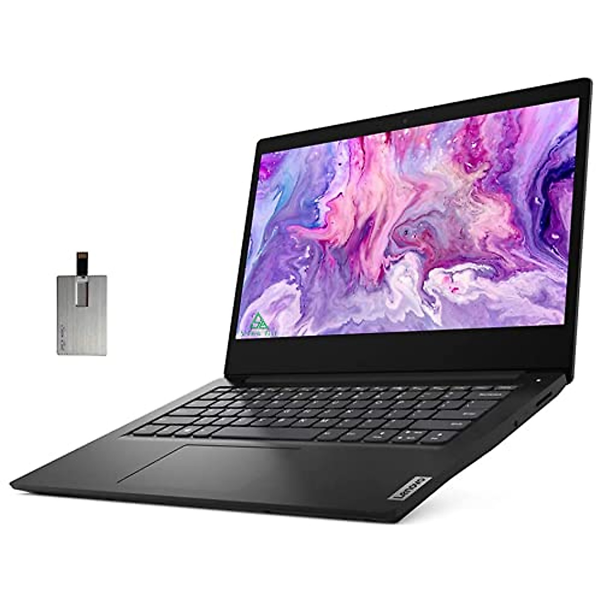 Lenovo 2020 IdeaPad 3 14.0" HD LED Non-Touchscreen Laptop PC, Intel Pentium Gold 6405U Dual Core Processor, 4GB DDR4 RAM, 128GB SSD, HDMI, Webcam, WiFi, Bluetooth 5, Windows 10 S, Black