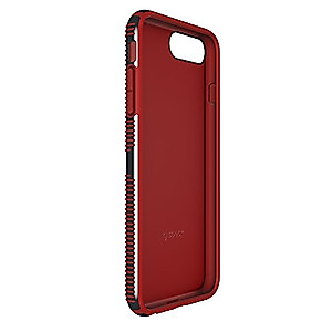 Speck Products CandyShell Grip Cell Phone Case for iPhone 8 Plus/7 Plus/6S Plus/6 Plus - Charcoal Grey/Dark Poppy Red
