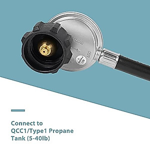 SHINESTAR Propane Adapter Hose and Regulator for Blackstone 17 & 22 Inch Flat Top Griddle, Switch to 20 lb Tank, Extends Up To 3 Feet, 5471