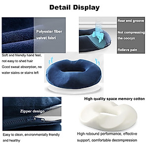 Donut Pillow Hemorrhoid Seat Cushion for Office Chair, Premium Memory Foam Chair Cushion, Ventilate Chair Chair Cushion for Pregnant Women, for Office/Car/Wheelchair/Home