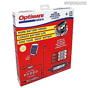 OptiMATE Solar 10W, TM-522-1, 6-step 12V 0.83A sealed solar battery saving charger & maintainer