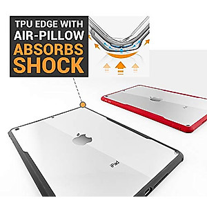 TineeOwl iPad 9.7 (2018/2017 Version) Ultra Slim Clear Case, Flexible TPU, Absorbs Shock, Lightweight, Thin (Black)