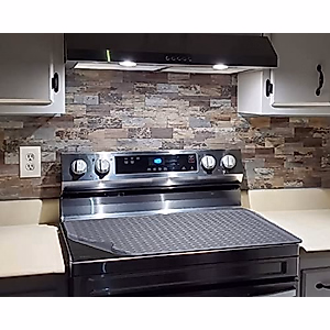 Silicone Stove Top Cover for Electric Stove, 28"x20" Extra Large Silicone Dish Drying Mat，Glass Stove Top Protector for Ceramics，Multipurpose Mat