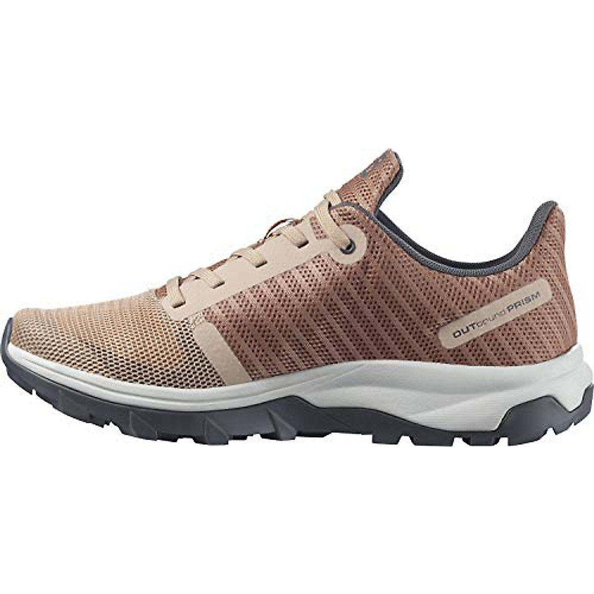 Salomon Outbound Prism Hiking Shoes for Women, Sirocco/Mocha Mousse/Alloy, 9.5