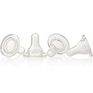 Evenflo 4 Pack Classic Silicone Nipple, Medium Flow (3-6 months)