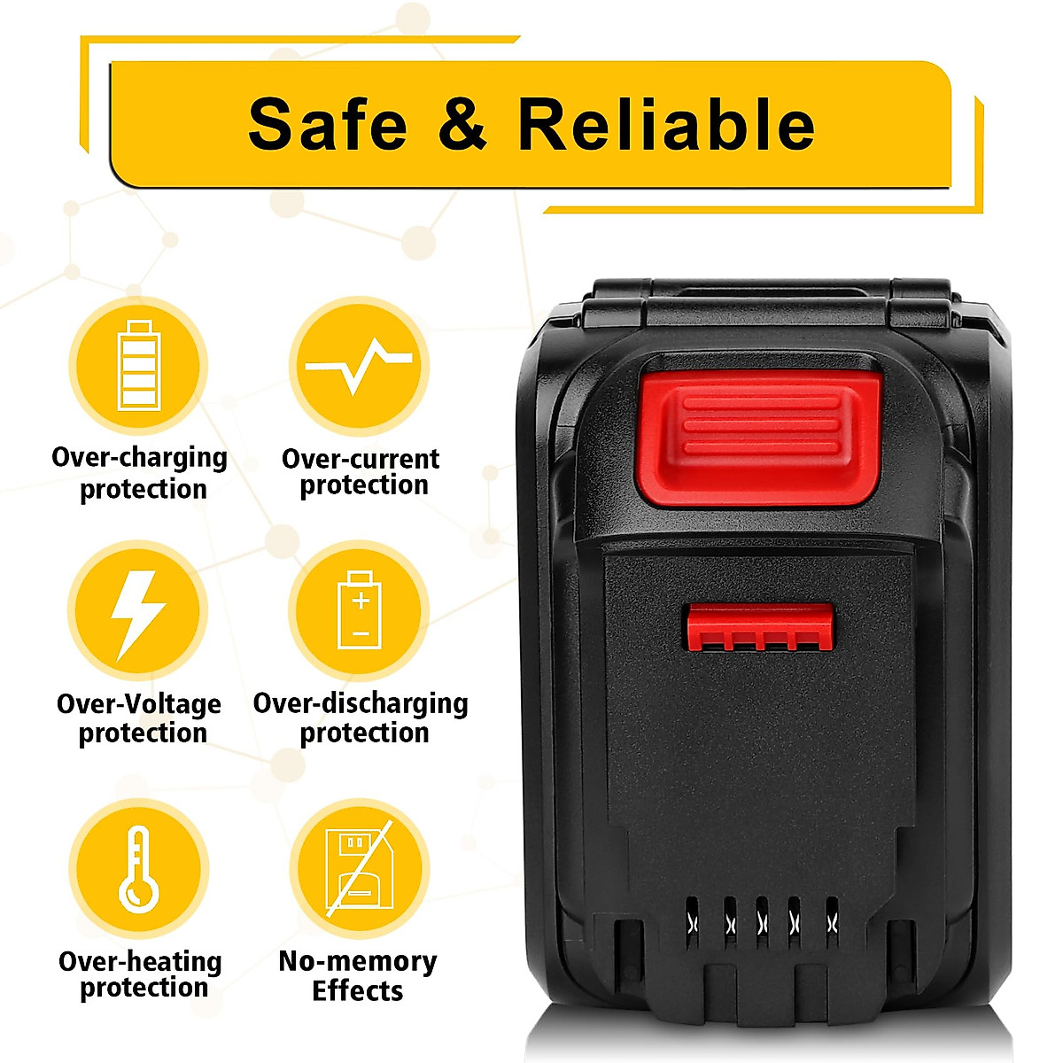 DSANKE DCB606 20V/60V 9.0Ah Battery Replace for DeWalt 60V Flexvolt Battery Compatible with DeWalt DCB606 DCB612 DCB606-2 DCB609 DCB609-2 DCB204 DCB205 DCB206 20V/60V/120V MAX Cordless Power Tools