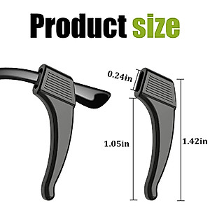 SMARTTOP Anti-Slip Eyeglass Ear Grips Hook Comfortable Silicone Elastic Eyeglasses Temple Tips Sleeve Retainer-For Eyewear Sunglasses Spectacles Glasses,Sports Eyeglasses 14 Pairs (Black)