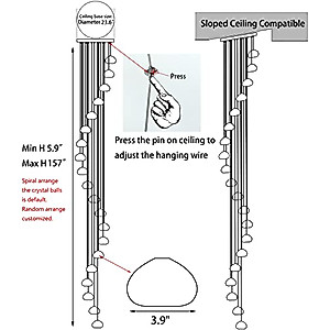 L157in Modern Chandelier for High Ceiling Living Room Crystal Lights Pendants Light Enterway Foyer Chandeliers Lighting Fixture Chrome Light 20-Lights LED Light Bulbs Included