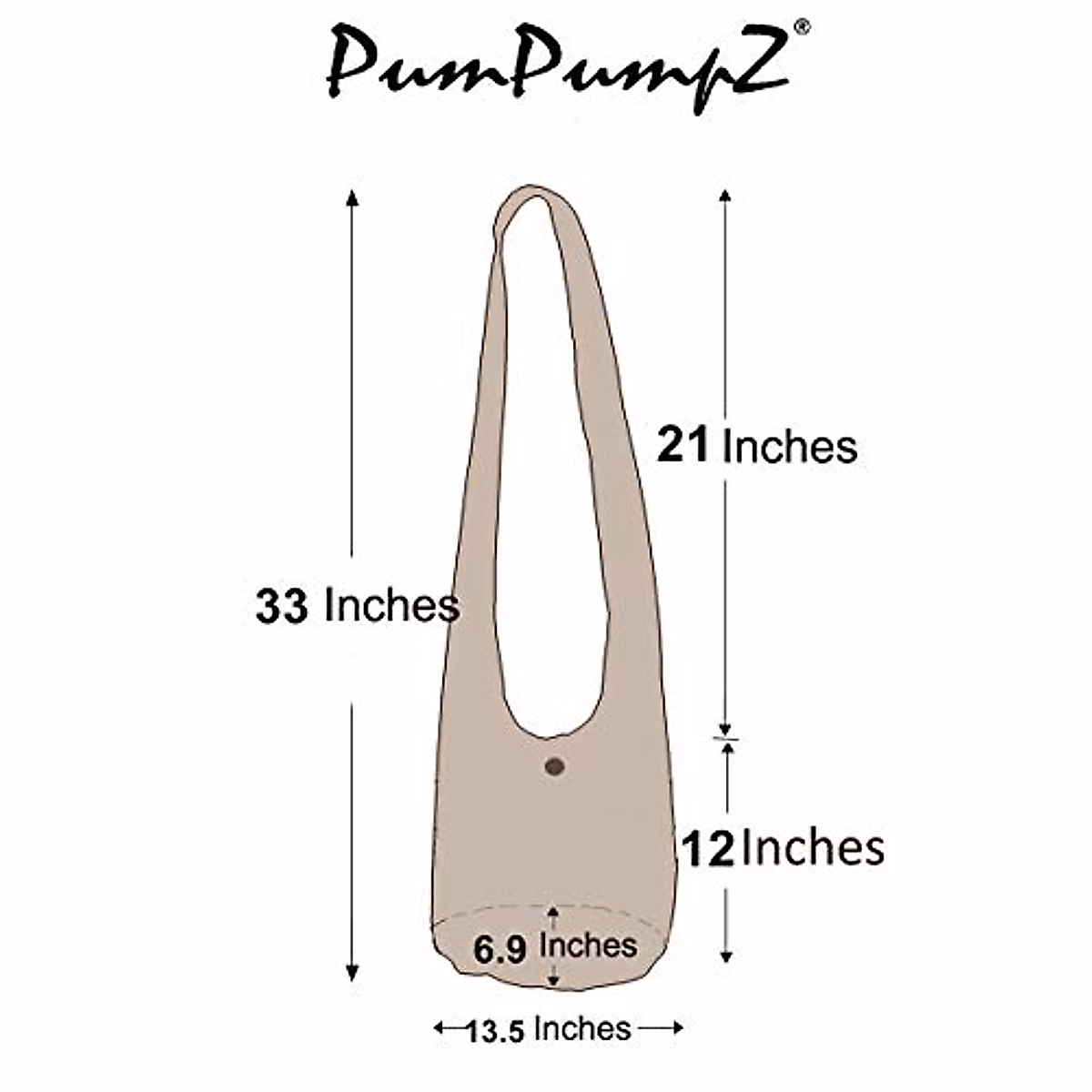 PumPumpz Hippie Boho Elephant Crossbody Bohemian Gypsy Sling Shoulder Bag Medium Size (Twins Elephant Navy)