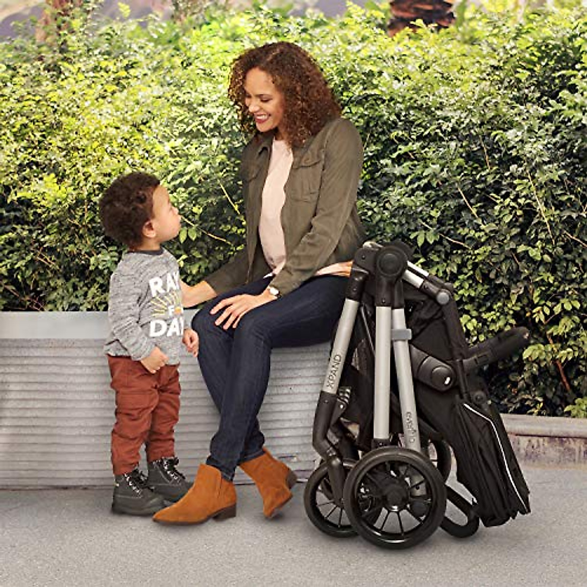 Evenflo Pivot Xpand Modular Stroller, Baby Stroller, 4 Modes, Durable Construction, Extra-Large Storage Basket, Compact Folding Design, 55-lb Capacity, Stallion Black-1 Count (Pack of 1)