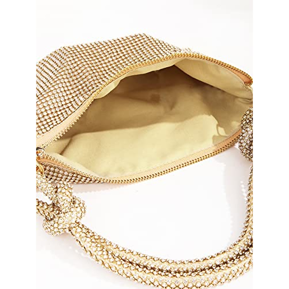 OOTD LAND Evening Clutch Bag Sparkly Rhinestone Purse for Wedding Engagement Ladies Sparkling Party (Gold-S)