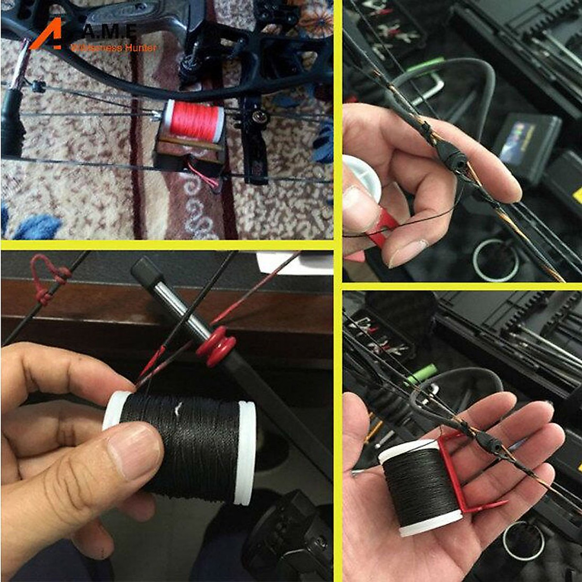 SHARROW Archery Serving Thread Bowstring Serving Material 131 Yards for Tying Peep Sight Nock Maintenance Accessories (Black)