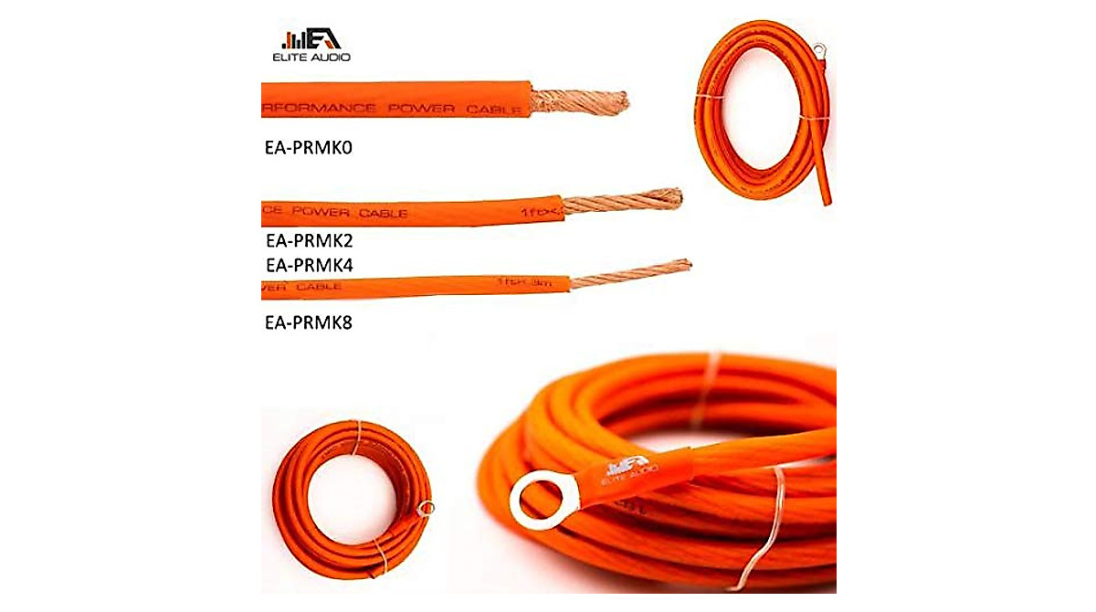 Elite Audio 4 Gauge CCA Premium Amp Kit - EA-PRMK4 Complete Amplifier ...