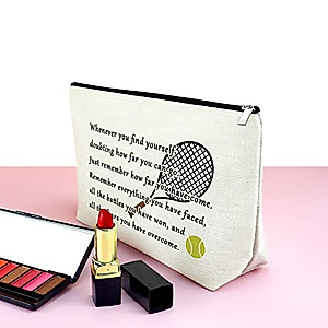 Tennis Gift Makeup Bag Inspirational Gifts for Tennis Player Birthday Gift for Women Tennis Lovers Gift Graduation Gift for Tennis Girl Tennis Themed Gift Tennis Fan Gift Cosmetic Pouch Christmas Gift
