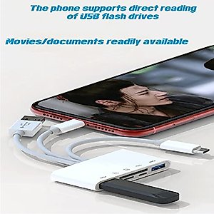 5-in-1 Memory Card Reader with Micro SD and SD Slots for iPhone/iPad/Android/USB C & A Devices, OTG Adapter for SD/Micro SD/SDHC/SDXC/MMC