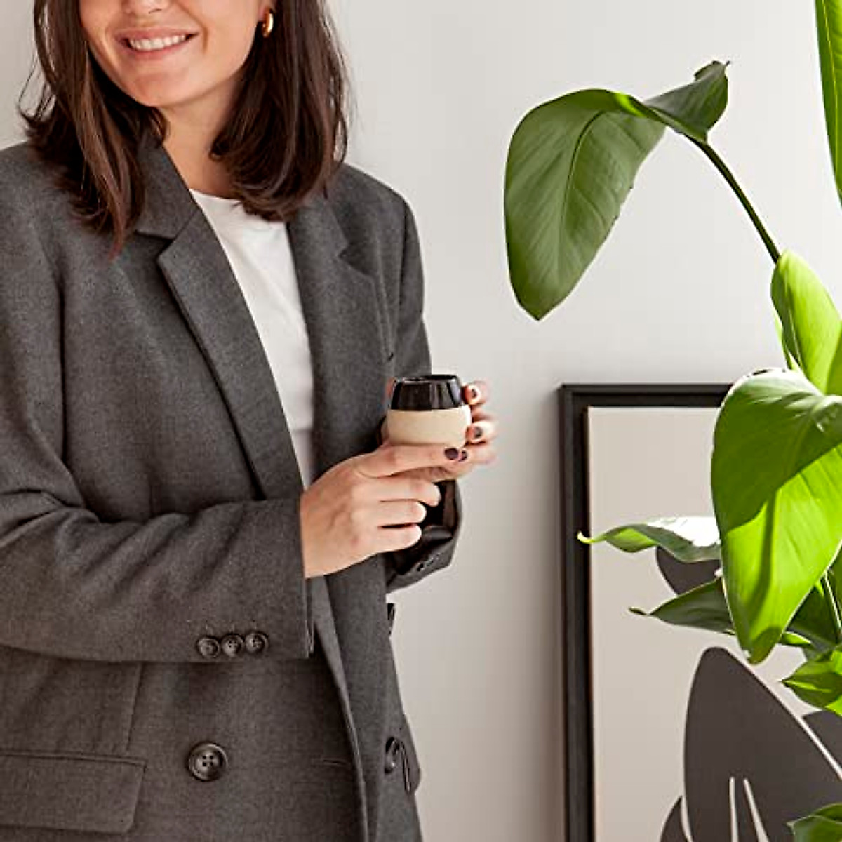 Ceramic Espresso Cups Set of 4 - 2.7oz - Espresso Coffee Mugs for Nespresso Cups - Espresso Glasses - Demitasse Cups - Tazas de Cafe - Espresso Accessories - Expresso Coffee Cup for Espresso Machine