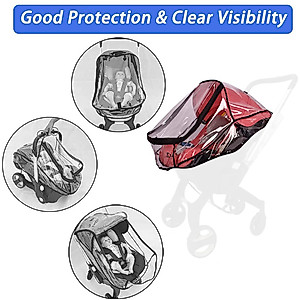 iCaicoyo Baby Stroller Car Seat Rain Cover Compatible with Doona Stroller Car seat, Baby Weather Shield Stroller Raincover Travel Accessory Infant Pushchair Buggy Ventilated Wind Rain Shield