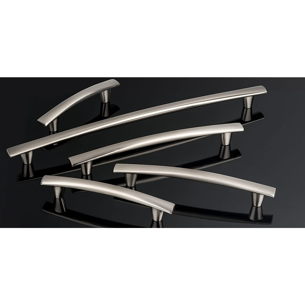 Richelieu Hardware BP2323320195 Kensington Collection 12 5/8-inch (320 mm) Center-to-Center Brushed Nickel Modern Cabinet and Drawer Pull Handle for Kitchen, Bathroom, and Furniture