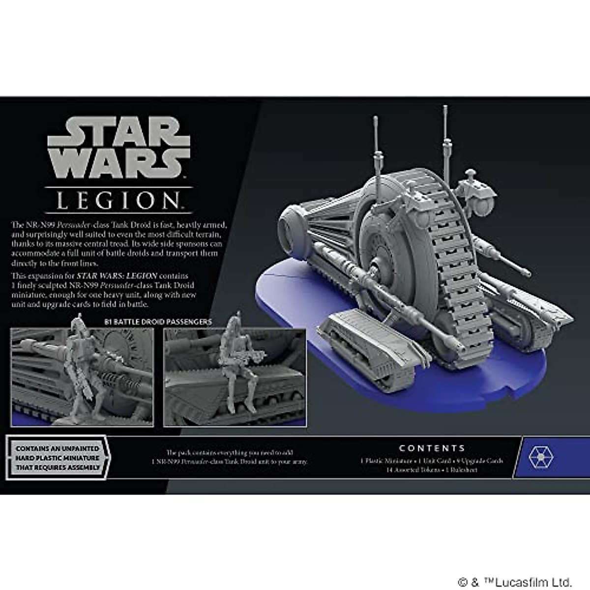 Atomic Mass Games Star Wars: Legion NR-N99 Persuader-Class Tank Unit Expansion - Tabletop Miniatures Game, Strategy Game for Kids and Adults, Ages 14+, 2 Players, 3 Hour Playtime, Made