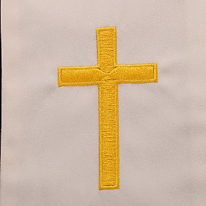 BLESSUME Church Clergy Pastor Cross Embroidered Stole (White 2)