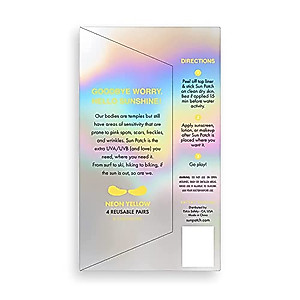 Sun Patch, Reusable Under Eye Sunblock Patches, 100% Silicone Sunscreen Under Eye Patches for UV Protection, Face Stickers with UPF 50, 3 Pack/12 Pairs, 3 Colors