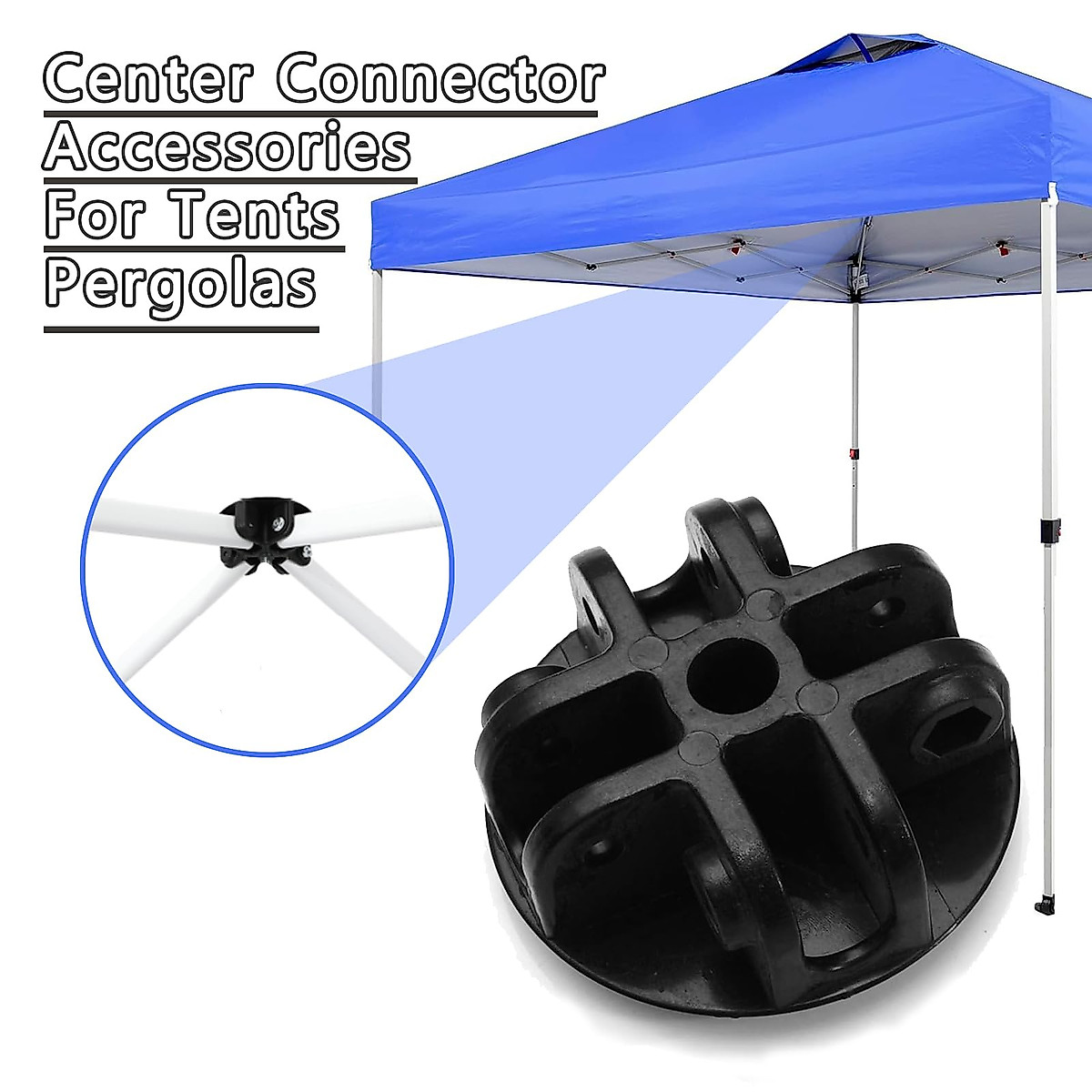4-Way Roof Centre Bracket Connector Canopy Tent Replacement Parts Pop-up Canopy Replacement Parts Outdoor Canopy Parts