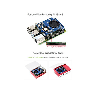 waveshare PoE HAT for Raspberry Pi 4 B/3 B+,Power Over Ethernet HAT (D) with Fan,Support IEEE 802.3af Network,Compatible with Raspberry Pi Official 4B Case