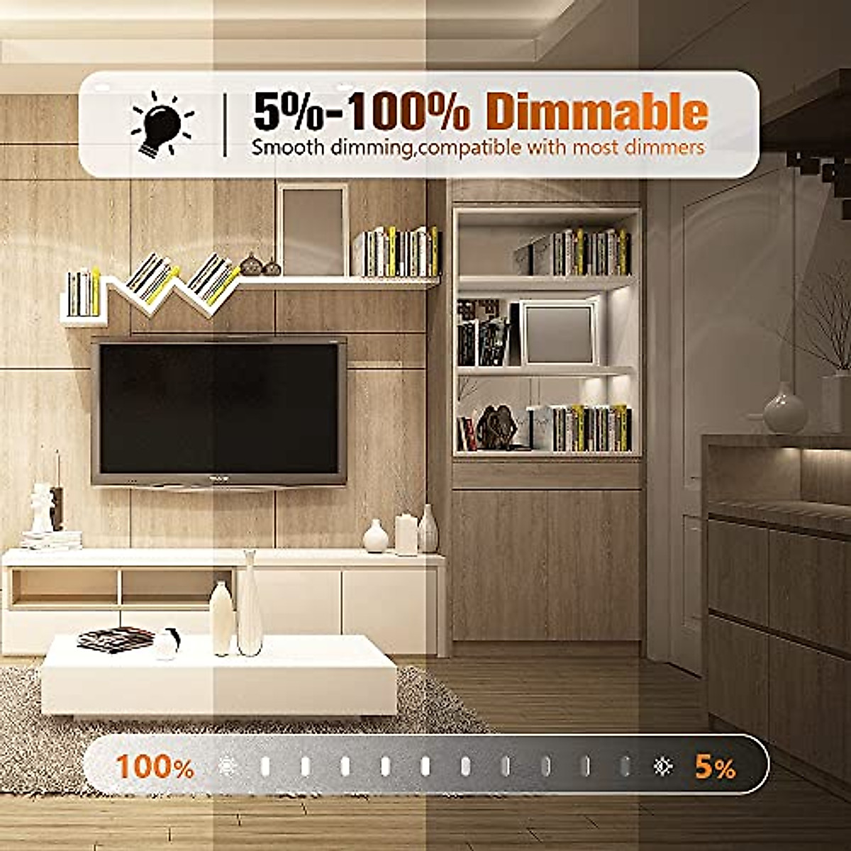 OOOLED Recessed Lighting 6 Inch, Canless LED Recessed Light Fixtures with Junction Box, 12W (100W Eqv), 950LM, 5000K Daylight, Dimmable LED Downlight and Ceiling Lights LED, ETL Listed, 12-Pack