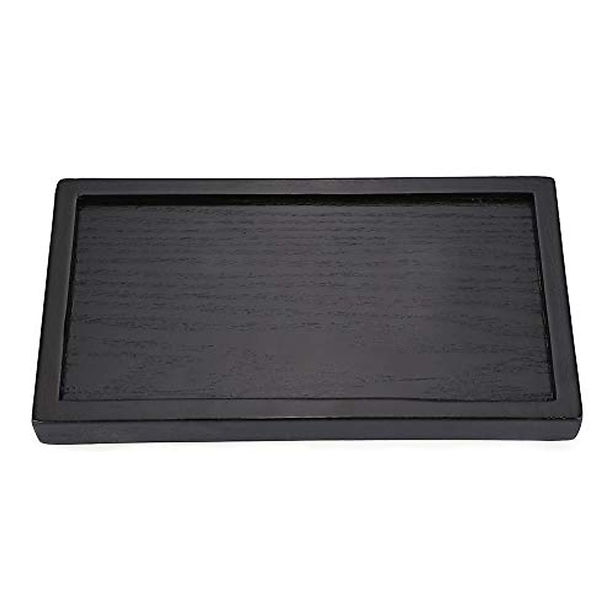 Wooden Tray, Rectangle Shape Solid Wood Serving Tray Modern, Elegant Tea Coffee Snack Food Meals Serving Tray Plate with Raised Edges Restaurant Trays for Hotels, Coffee Shops(#1)