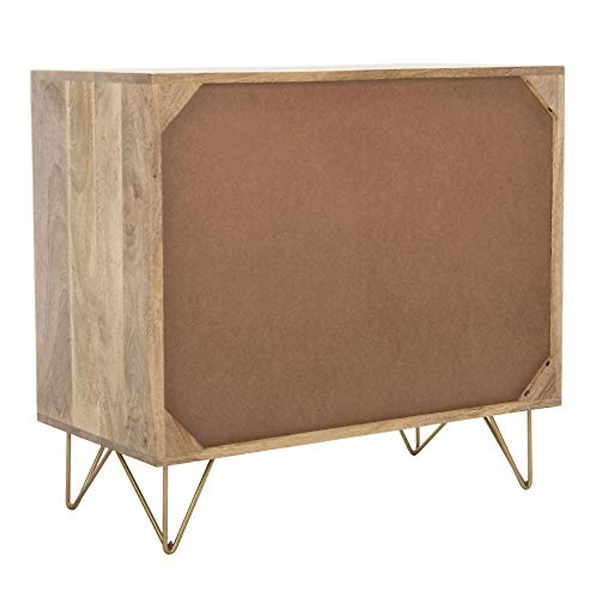 Safavieh Home Marigold Modern Natural and Brass 3-drawer Chest