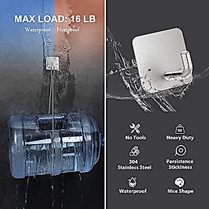 VIS'V Silver Adhesive Hooks -8 Pcs