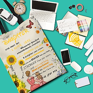 YuetWay cotton canvas tote bag women shopping tote bag holiday gift, casual reusable