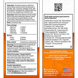 T-Relief Pet Allergy Support for Dogs & Cats Itchy Relief Supports Healthy Skin & Coat Natural Medicine Helps Soothe Hot Spot Itching Paws Licking Runny Nose Sneezing Watery Eyes - 90 Tablets