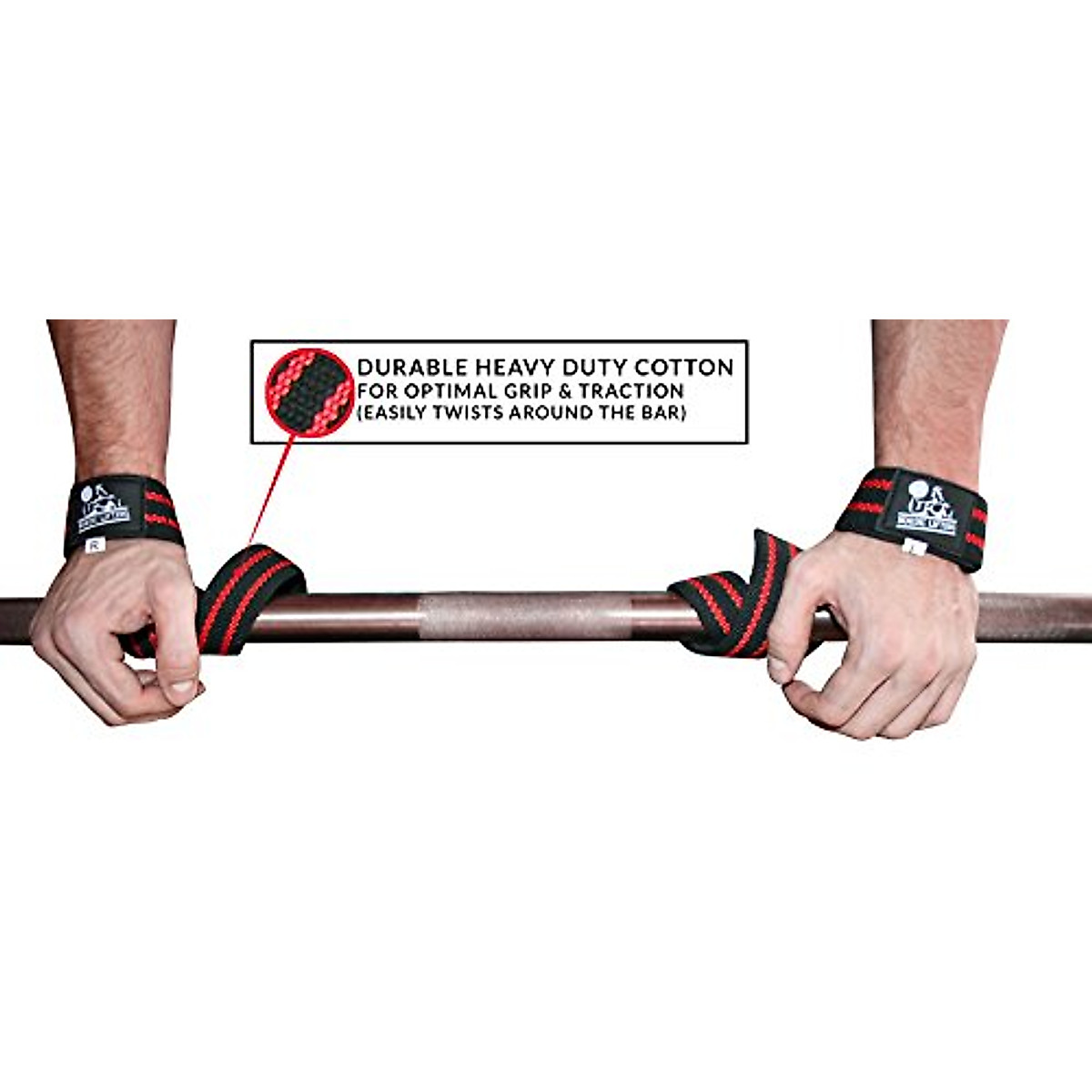 Wrist Wraps + Lifting Straps Bundle (2 Pairs) for Weightlifting, Cross Training, Workout, Gym, Powerlifting, Bodybuilding-Support for Women & Men,Avoid Injury during Weight Lifting-Red