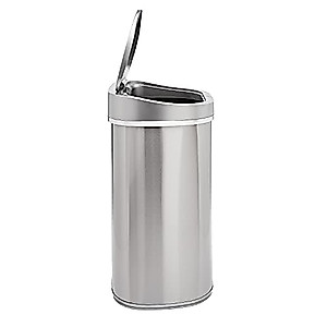 Amazon Basics Automatic Hands-Free Stainless Steel Trash Can - 80-Liter, 2 Compartment Bins